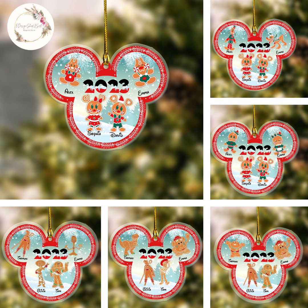 Personalized Disney Gingerbread Christmas Ornament, Mickey and Friends ...