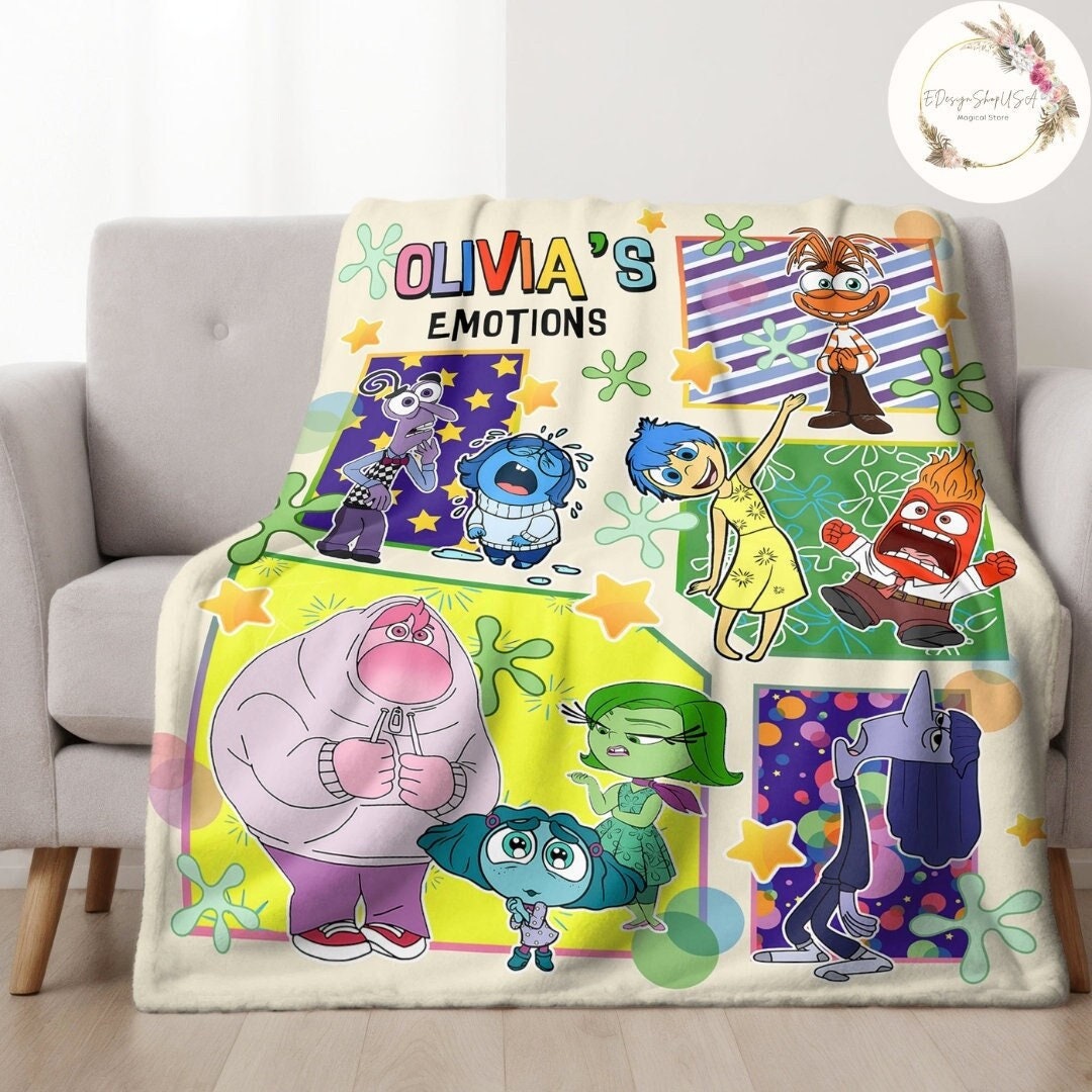 Personalized Disney Inside Out Blanket, Inside Out 2 Movie 2024 ...