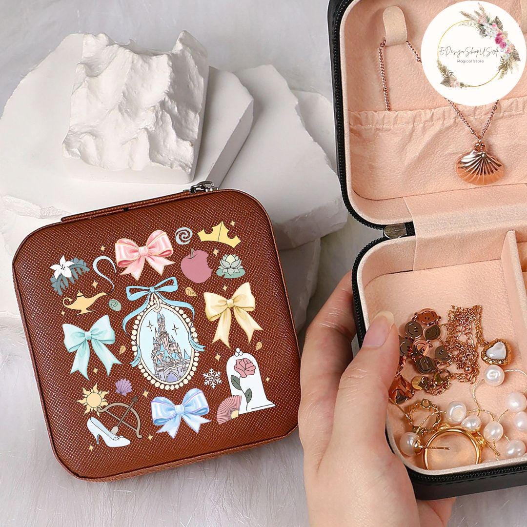 Coquette Bow Disney Princess Castle Jewelry Box, Princess Birthday Girl ...