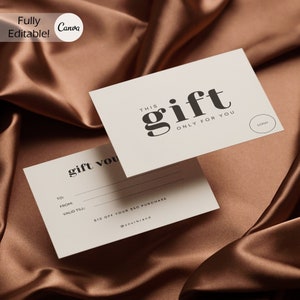 Business Gift Card Personalized Gift Voucher Template Elegant Gift Card ...