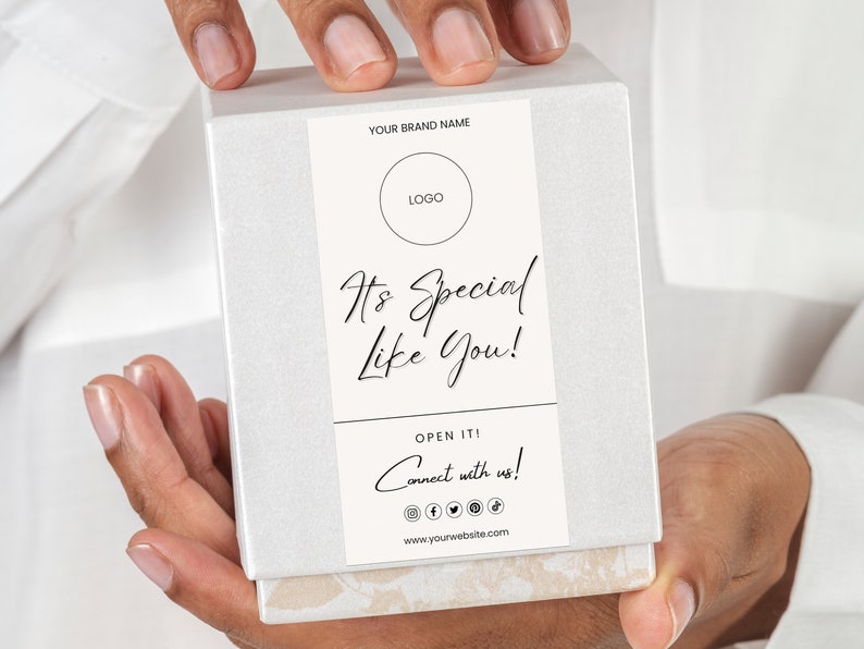 Box Label Template Custom Packaging Label Small Business Label Sticker ...