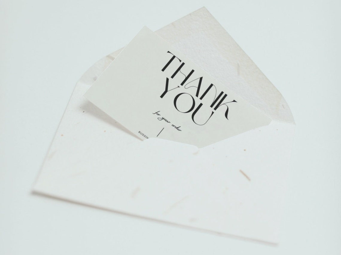 Business Thank You Card Personalized Professional Appreciation - Etsy