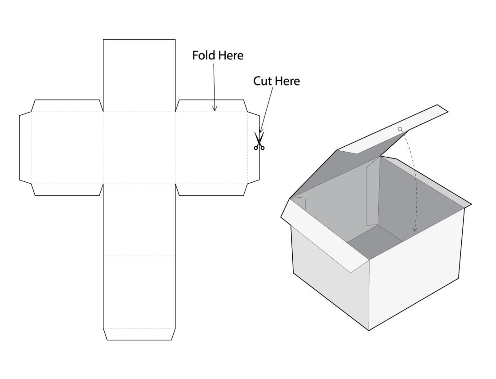 Box Template Custom Box Square Box Design Box Cut Gift Box Template ...