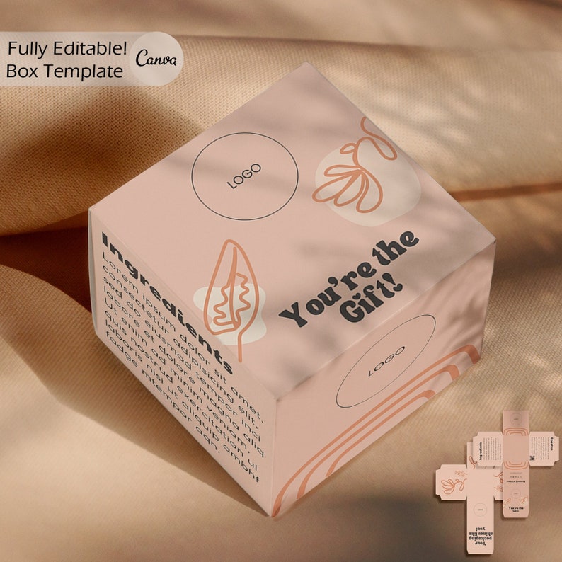 Box Template Custom Box Square Box Design Box Cut Gift Box Template ...