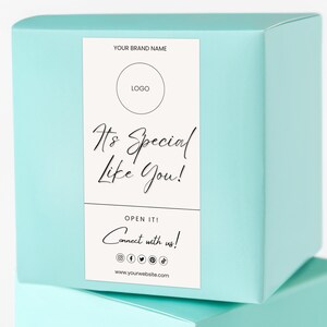 Box Label Template Custom Packaging Label Small Business Label Sticker ...