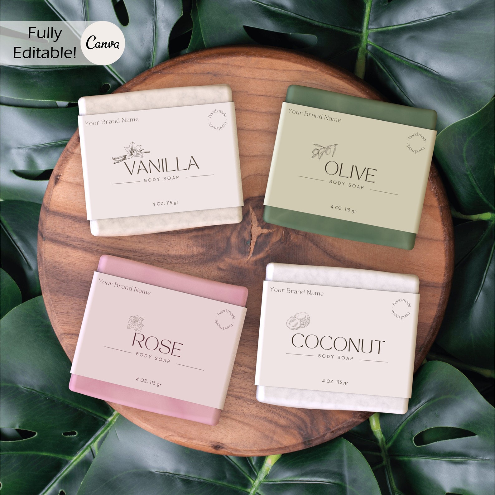 Soap Bar Label Template Soap Packaging Template Small Business ...