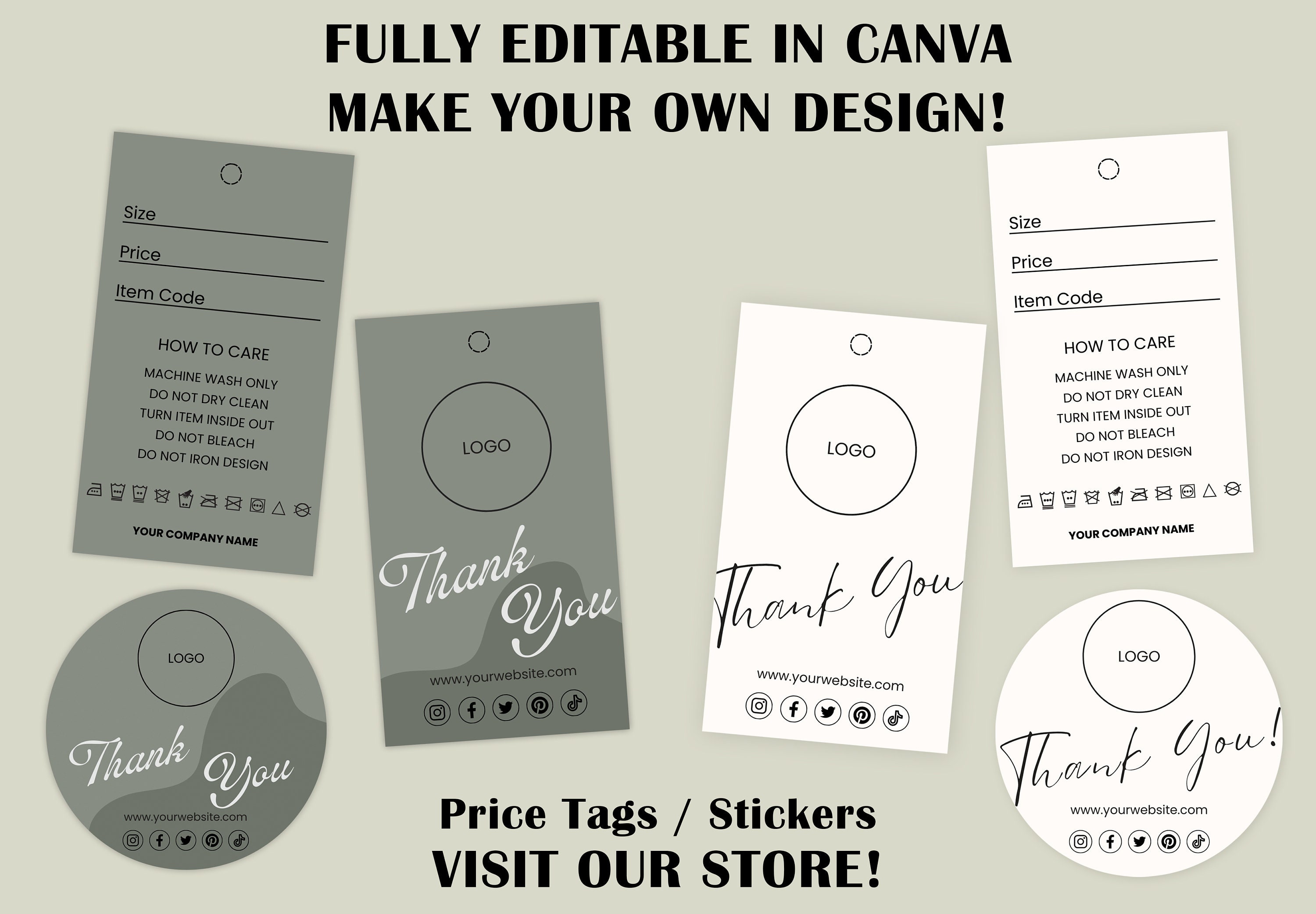 Custom Sticker Business Sticker Template Personalized Sticker Logo ...