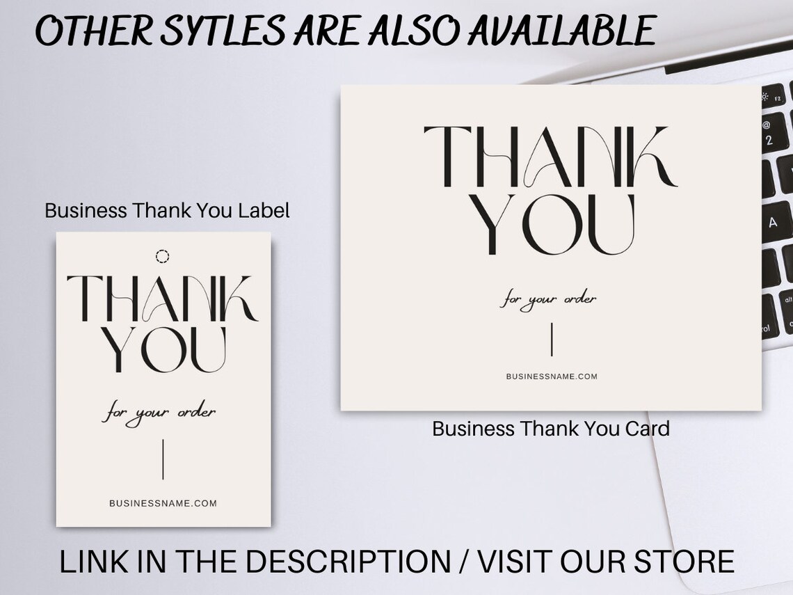 Business Tag Template Editable Thank You Hang Tag Template Custom Label ...
