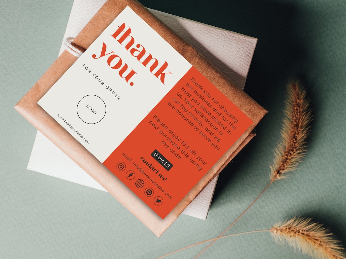 Business Thank You Card Personalized Thank You Note Professional ...