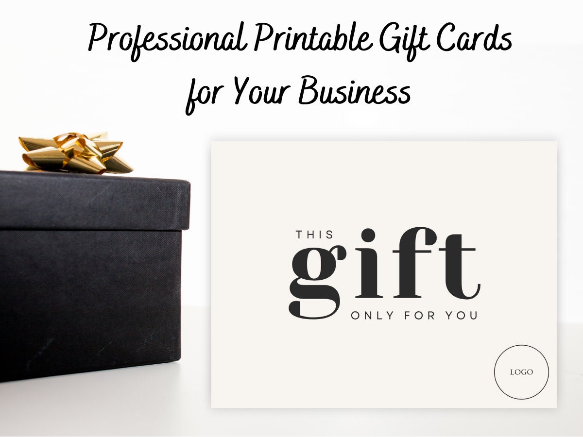 Business Gift Card Personalized Gift Voucher Template Elegant Gift Card ...