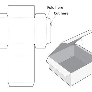 Box Template Custom Box Square Box Design Box Cut Gift Box Template ...