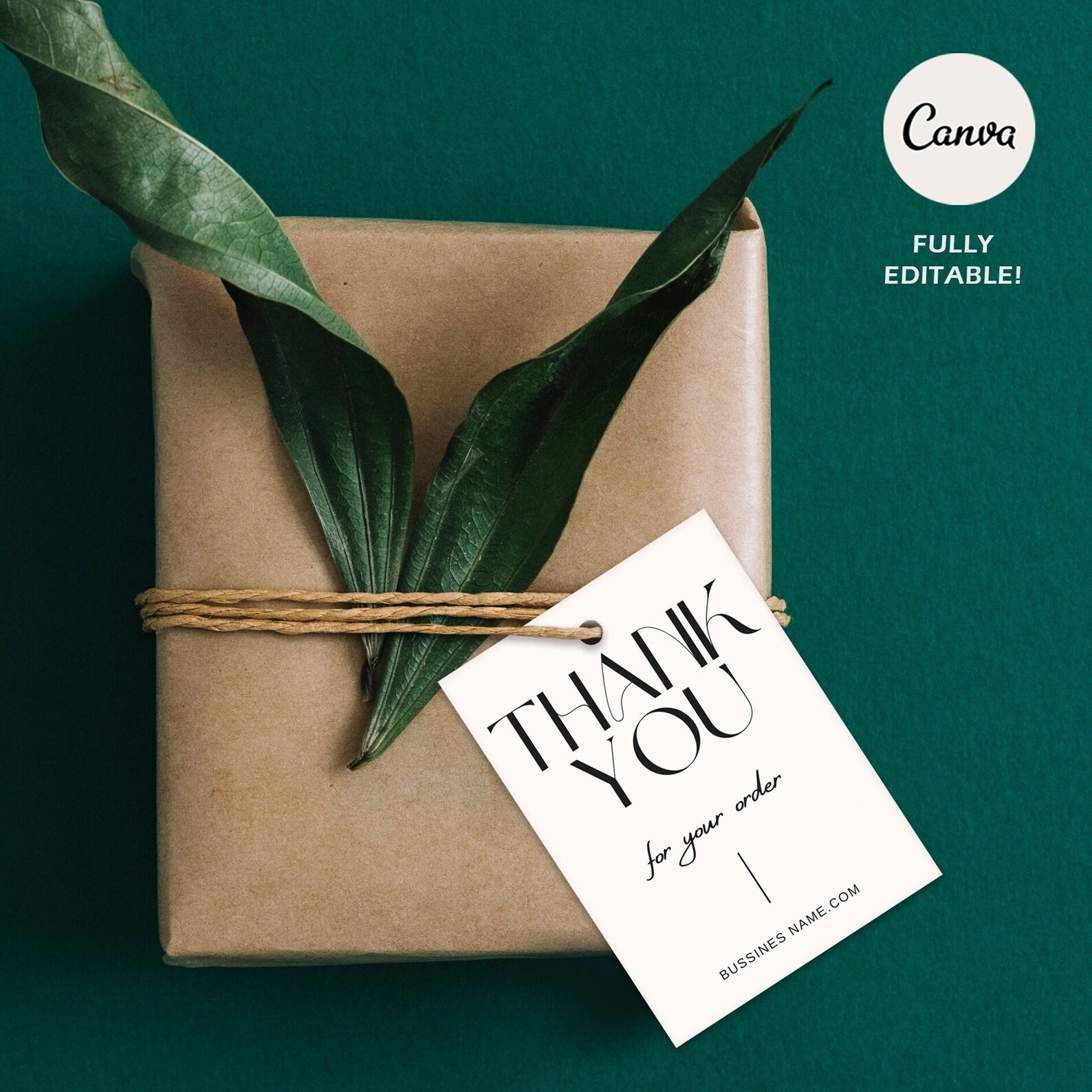 Business Tag Template Editable Thank You Hang Tag Template Custom Label ...