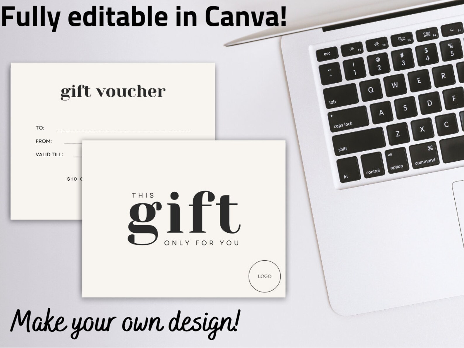 Business Gift Card Personalized Gift Voucher Template Elegant Gift Card ...