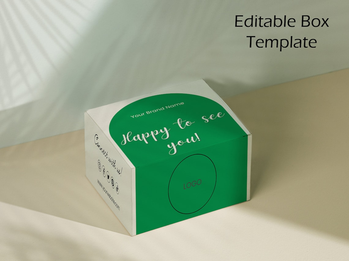 Box Template Custom Box Square Box Design Box Cut Gift Box Template ...