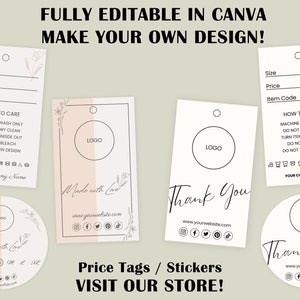 Small Business Tag Price Tag Editable Tag Template Clothing Pricing ...