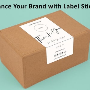 Box Label Template Custom Packaging Label Business Label Sticker ...