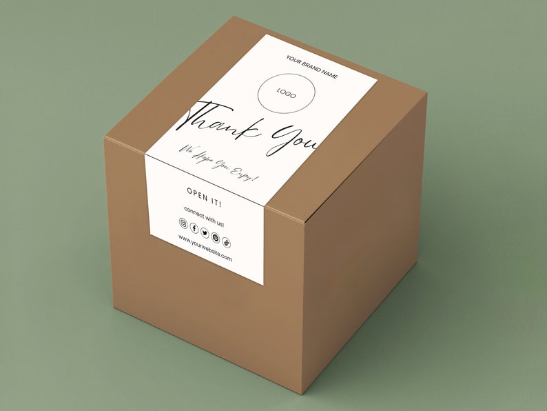 Box Label Template Custom Packaging Label Business Label Sticker ...