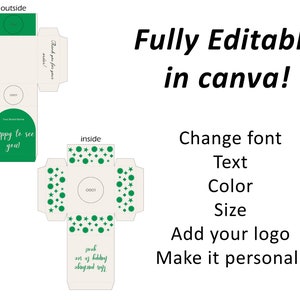 Box Template Custom Box Square Box Design Box Cut Gift Box Template ...