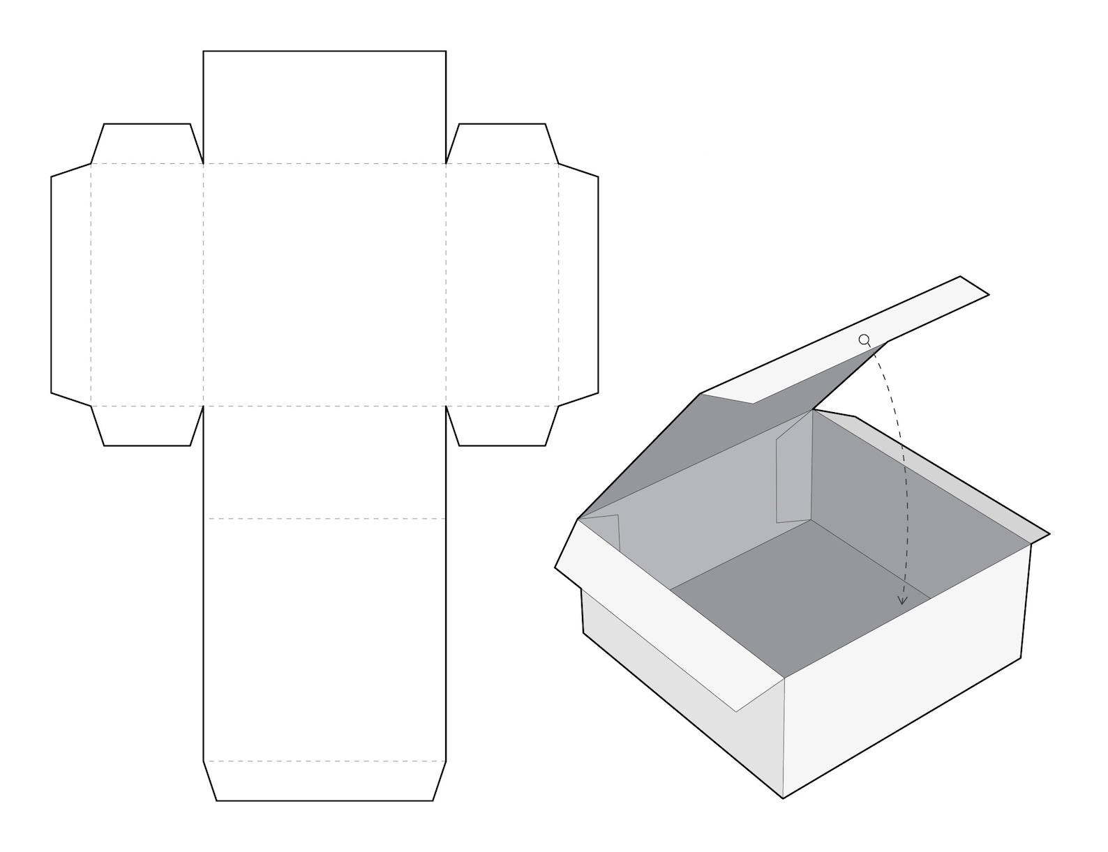 Box Template Custom Box Square Box Design Box Cut Gift Box Template ...