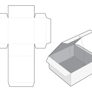 Box Template Custom Box Square Box Design Box Cut Gift Box Template ...