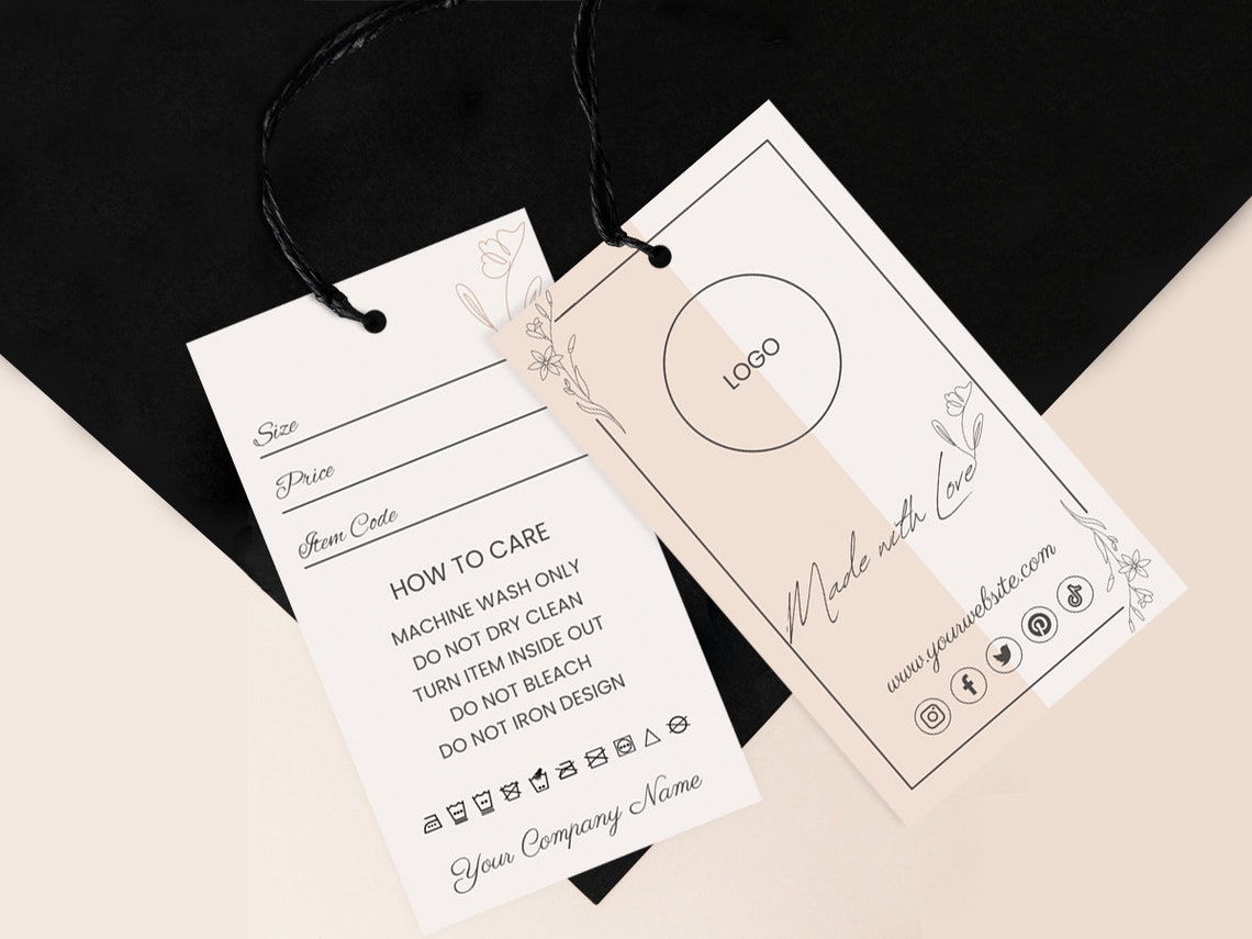 Small Business Tag Price Tag Editable Tag Template Clothing Pricing ...