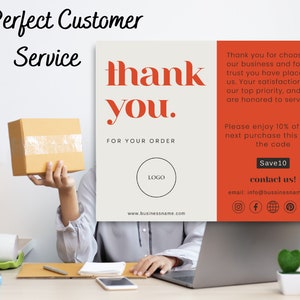 Business Thank You Card Personalized Thank You Note Professional ...