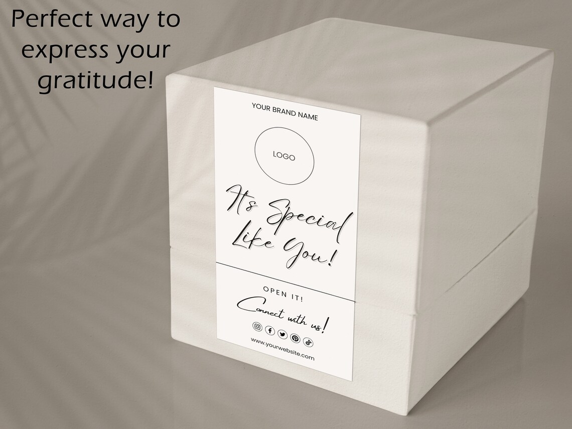 Box Label Template Custom Packaging Label Small Business Label Sticker ...