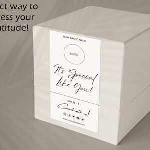 Box Label Template Custom Packaging Label Small Business Label Sticker ...