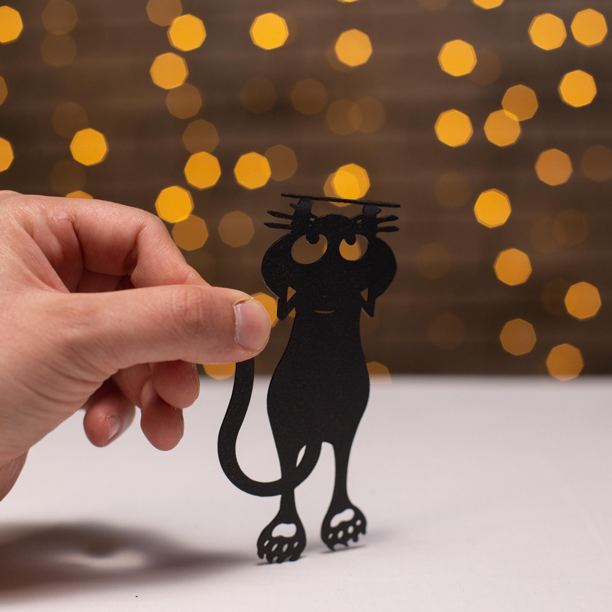 Black Metal Cute Cat Bookmark Book Accessories Bookmark Art cute ...