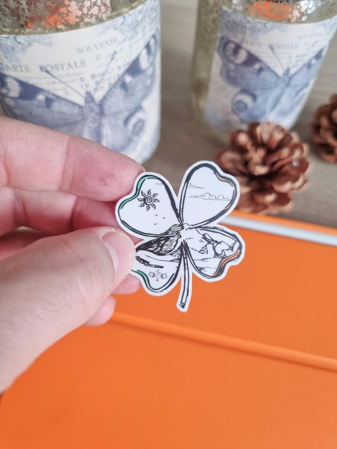 Lucky Day Sticker Ireland Clover, Flour-leaf Clover, Matte Sticker - Etsy