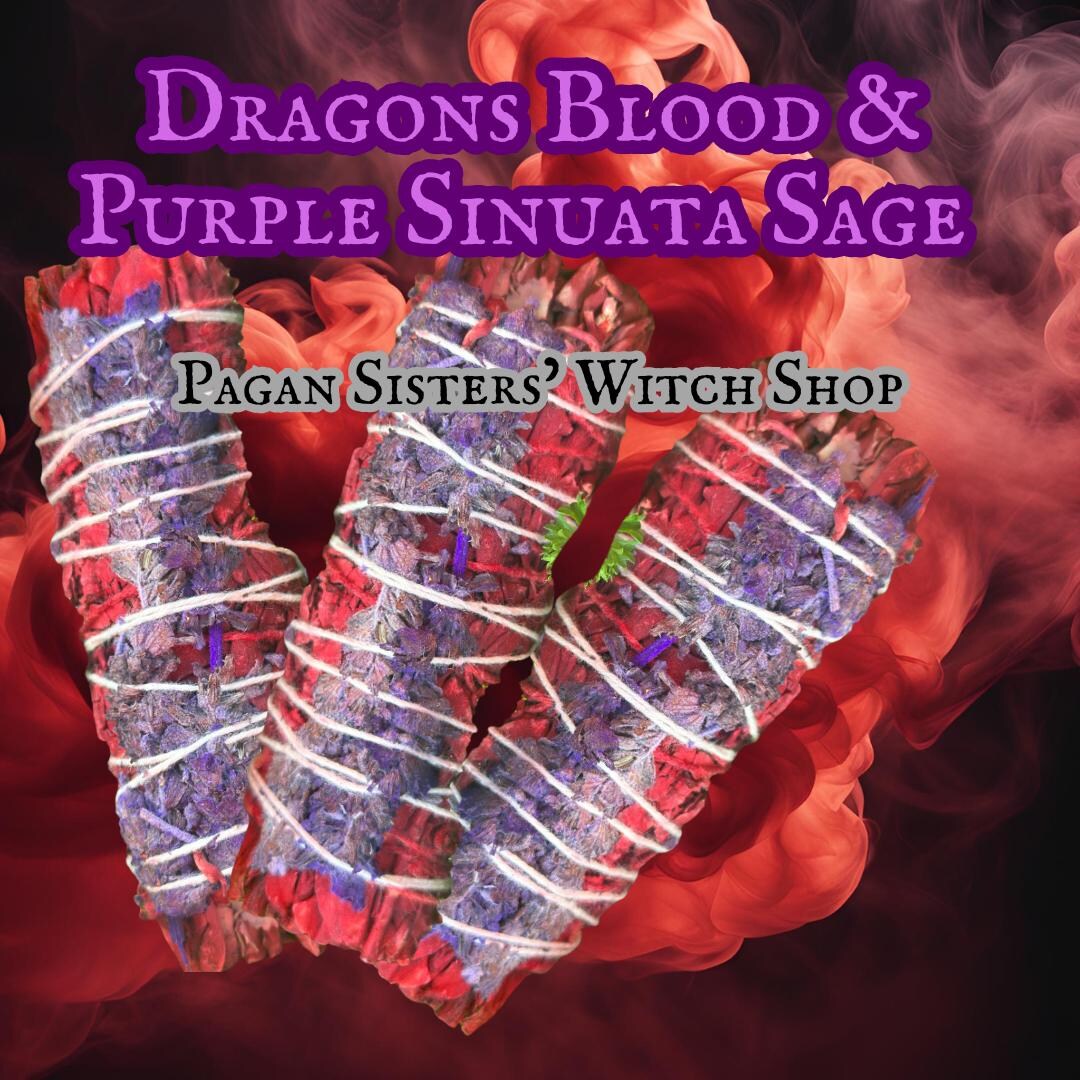 Dragons Blood & Purple Sinuata Sage / Smudging / Smoke / Protection ...