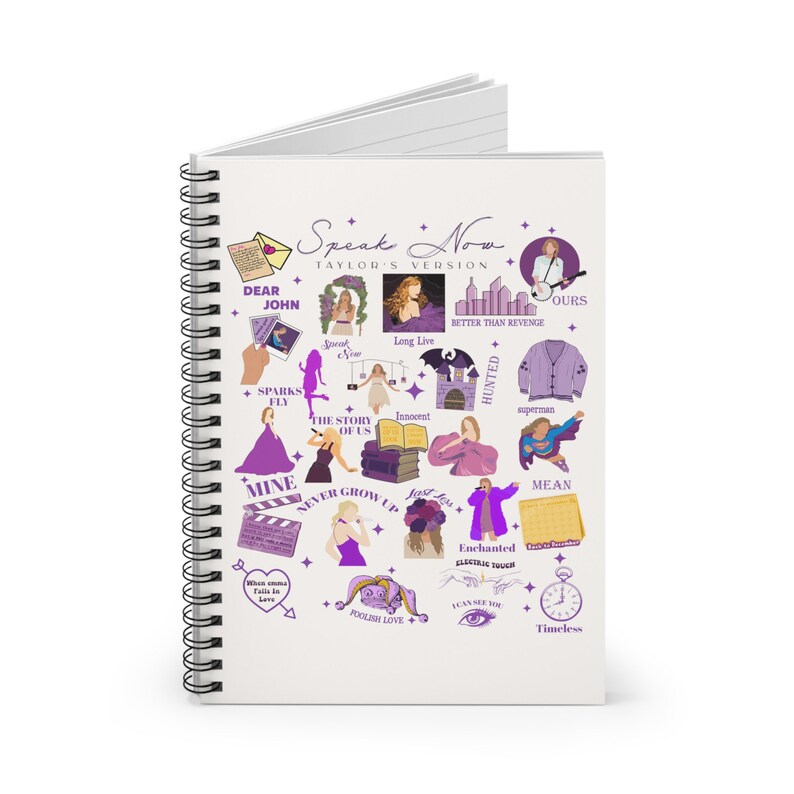 Speak Now Taylors Version Taylor Swift Notebook Swiftie - Etsy Canada