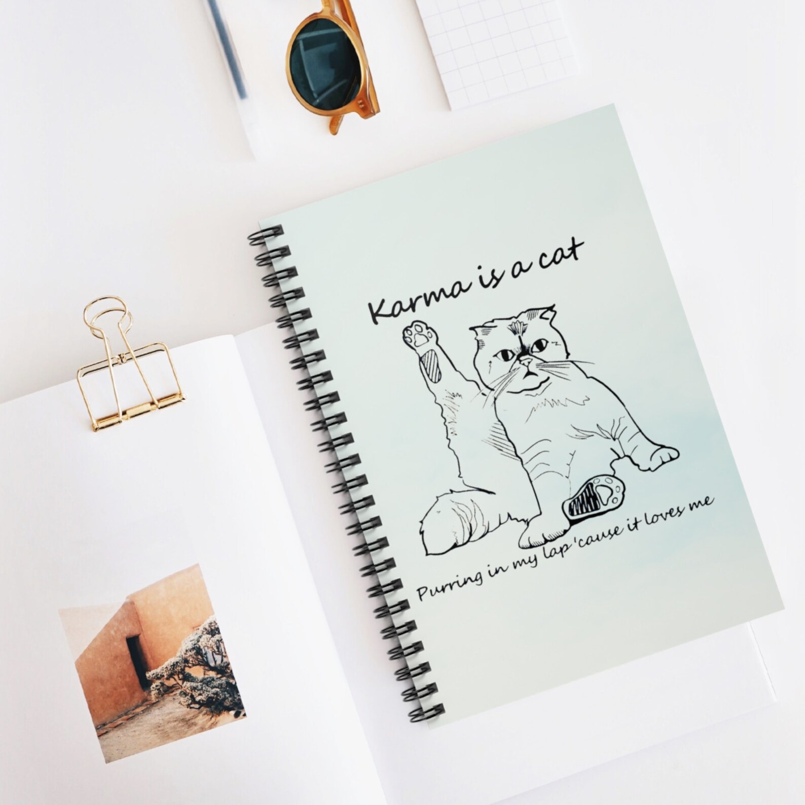 Taylor Swift Notebook Swiftie Notebook Karma is a Cat - Etsy