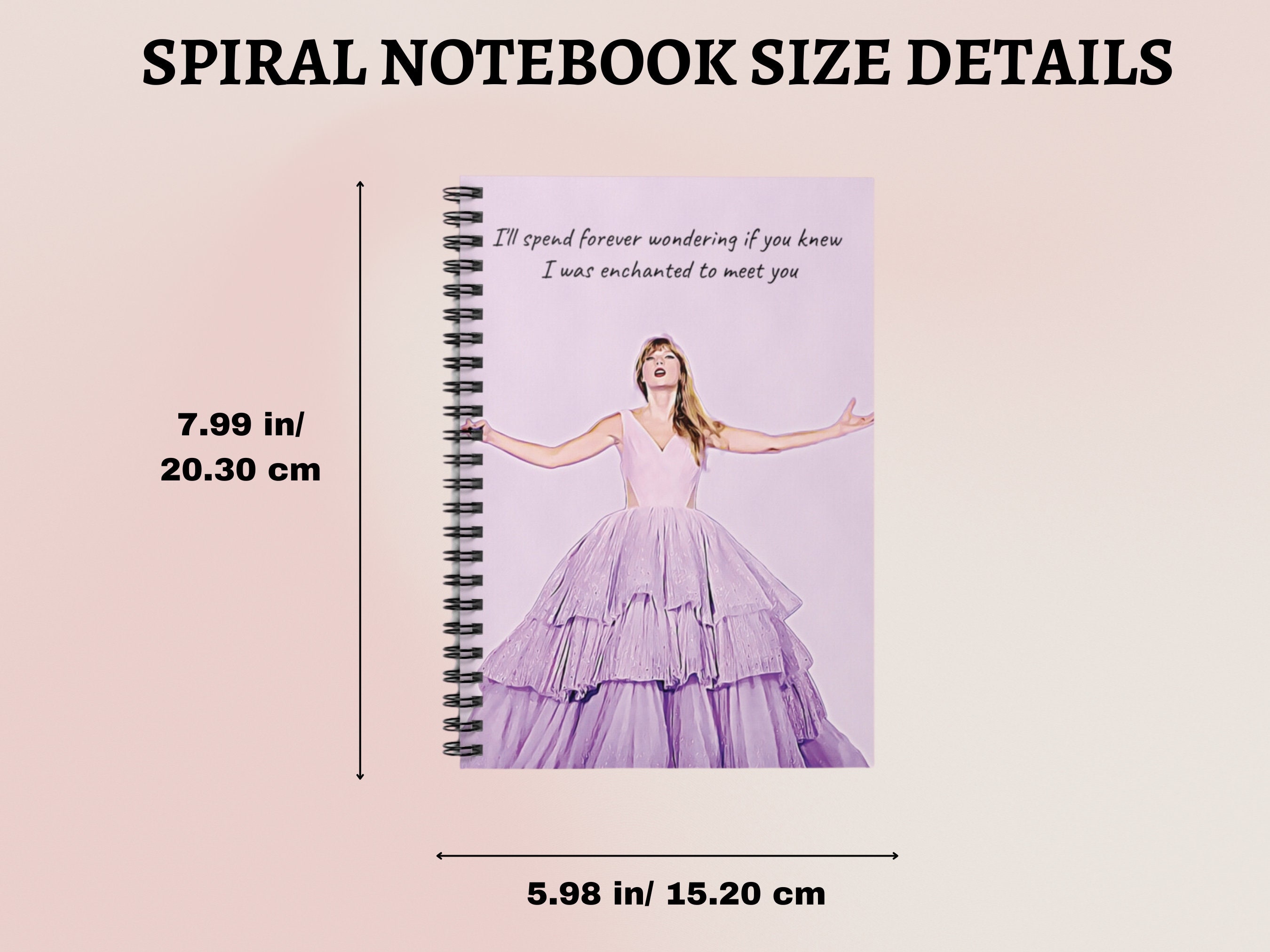 Purple Dress Notebook, Taylor Journal, Taylor Notebook, Gift for Friend ...
