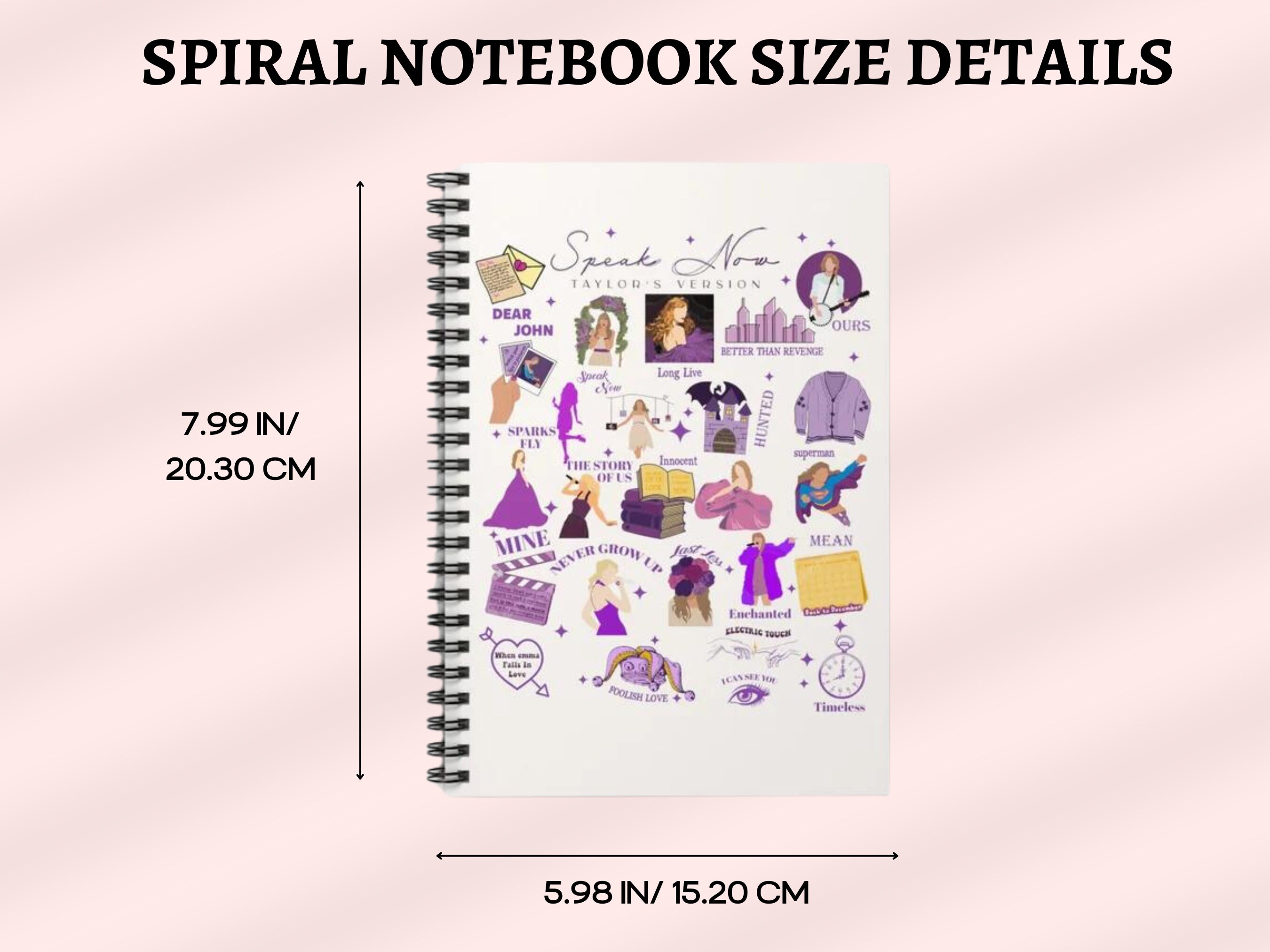 Speak Now Taylors Version Taylor Swift Notebook Swiftie - Etsy Canada