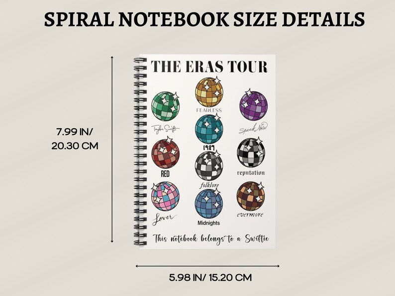 Eras Tour Discoball Swiftie Notebook Taylor Swift Swiftie - Etsy