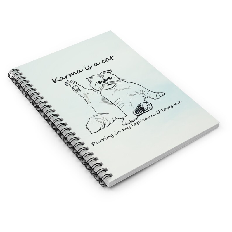 Taylor Swift Notebook Swiftie Notebook Karma is a Cat - Etsy