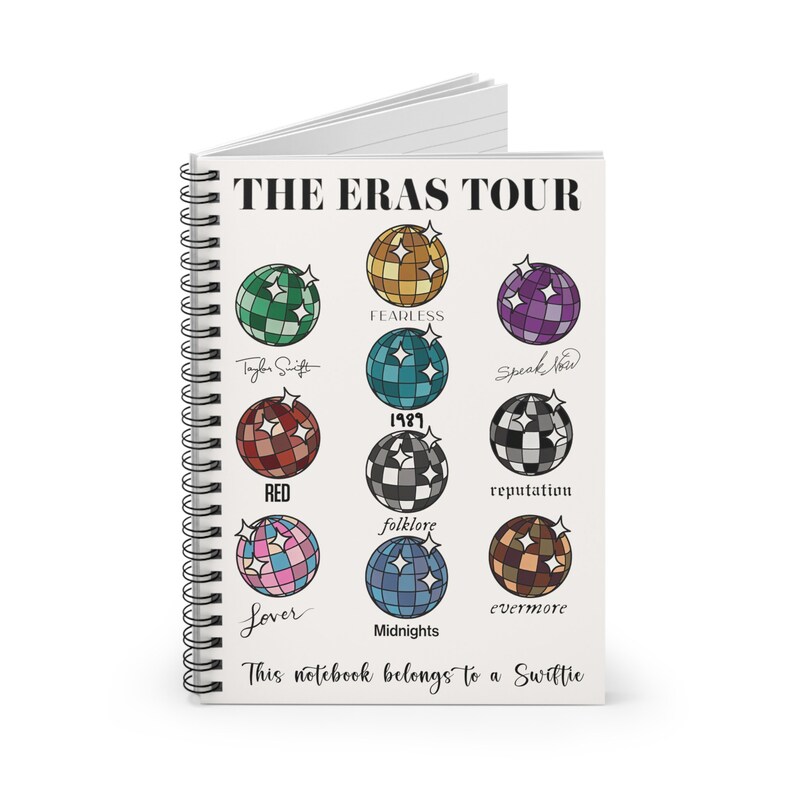 Eras Tour Discoball Swiftie Notebook Taylor Swift Swiftie - Etsy