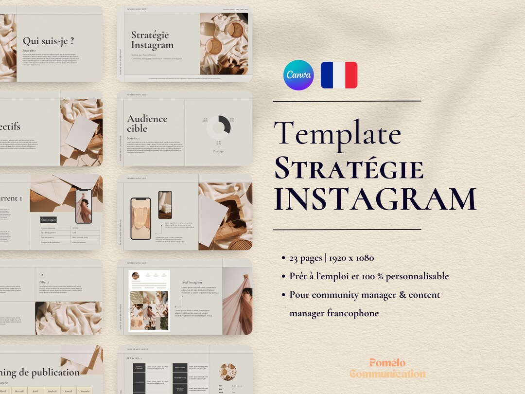 Template Canva Stratégie Instagram | Template Community Management ...