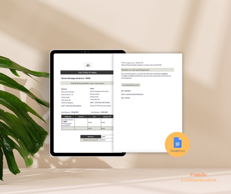 Modèle Facture D’acompte Prestataire De Service - Modèle Facture ...
