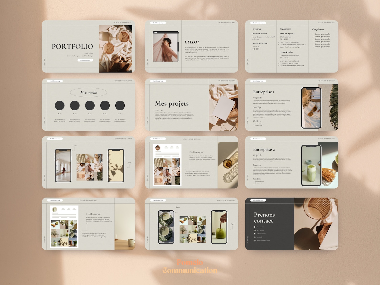 Template Portfolio Community manager | Template social media ...