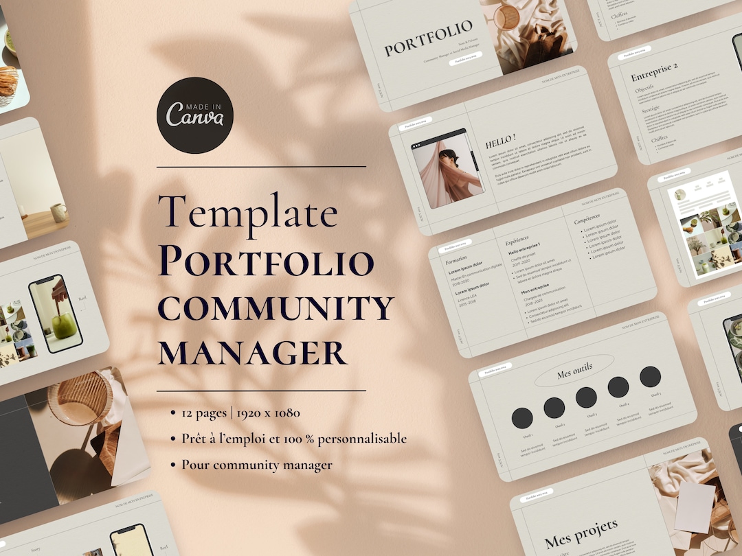 Template Portfolio Community manager | Template social media ...