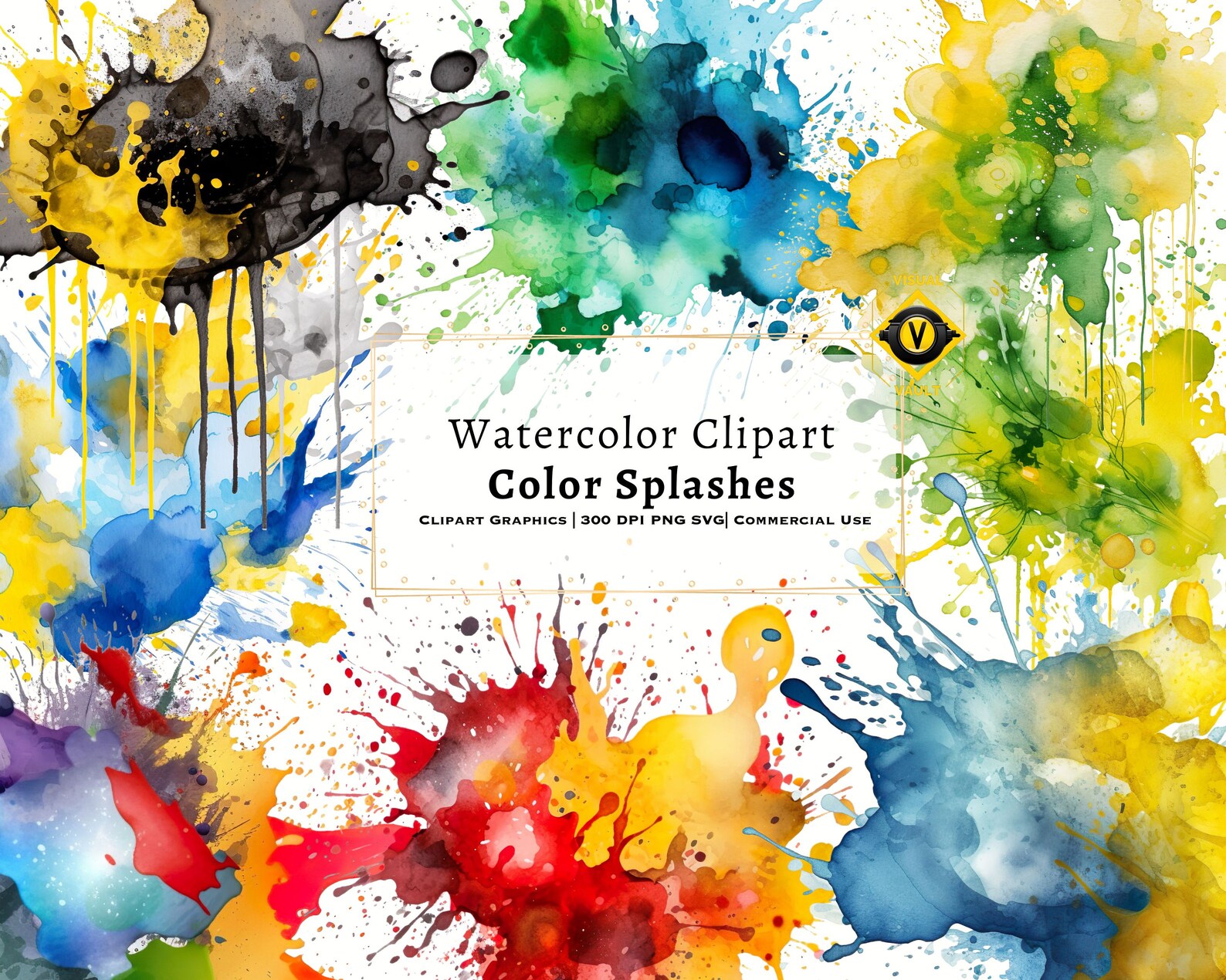 Watercolor Clip Art Commercial Use Instant Download Clip Art Color ...