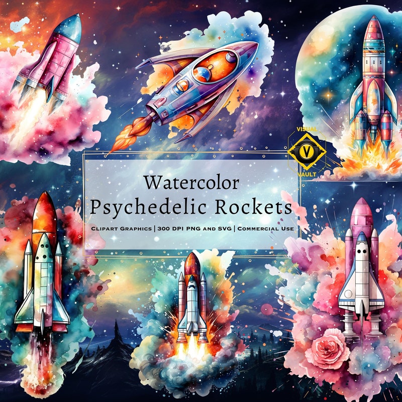 Rocket Clipart - Etsy