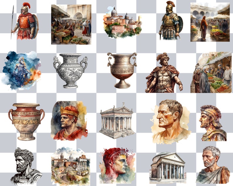 Ancient Civilizations Clipart Bundle, Egypt History Watercolor Clipart ...