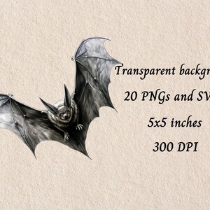 Bats Watercolor Clipart, Spiders Web Watercolor Clipart, Halloween ...