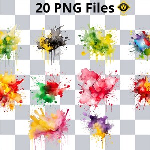 Watercolor Clip Art Commercial Use Instant Download Clip Art Color ...