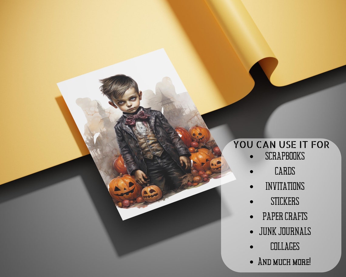Vampire Watercolor Clipart, Little Vampires Watercolor Clipart ...