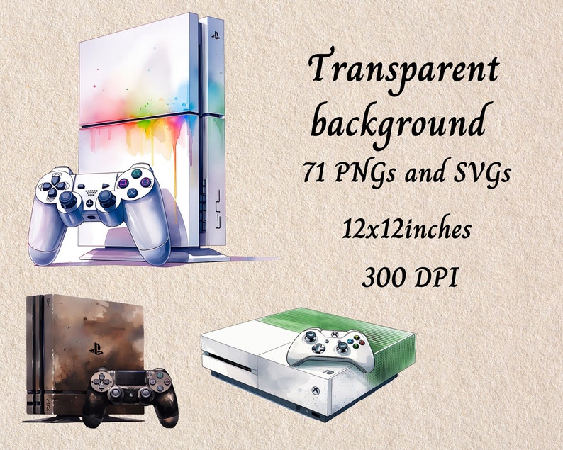 Video Game Clipart Bundle 71 Images, Retro Game Console Clipart SVG PNG ...