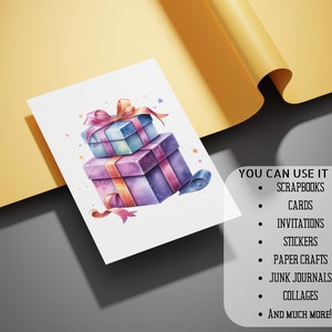 Birthday Accessories Watercolor Clipart, Birthday Things Watercolor ...